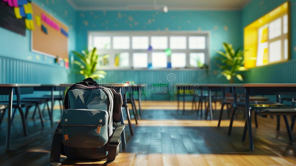 Empty Classroom Backpack School Desk Education Learning Students ...