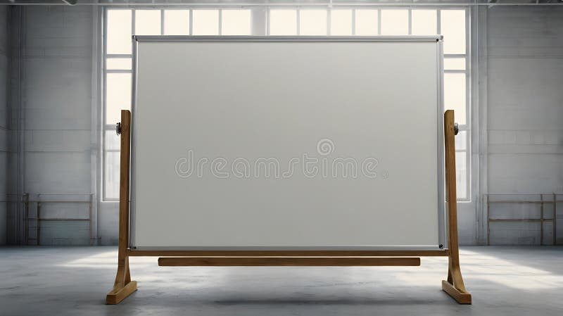 Empty Classroom School Whiteboard with an Easel for a Presentation ...