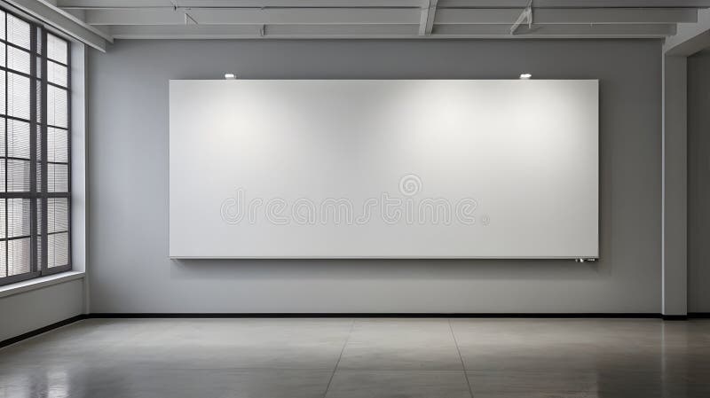 Empty Classroom School Whiteboard for a Presentation Stock Illustration ...