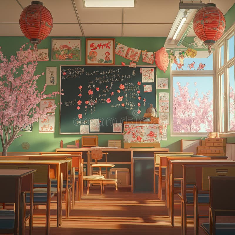 Empty Classroom Theme in Chinese New Year Stock Image - Image of ...