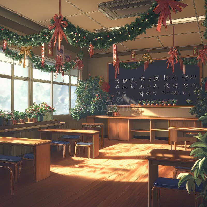 Empty Classroom Theme in Chinese New Year Stock Photo - Image of ...