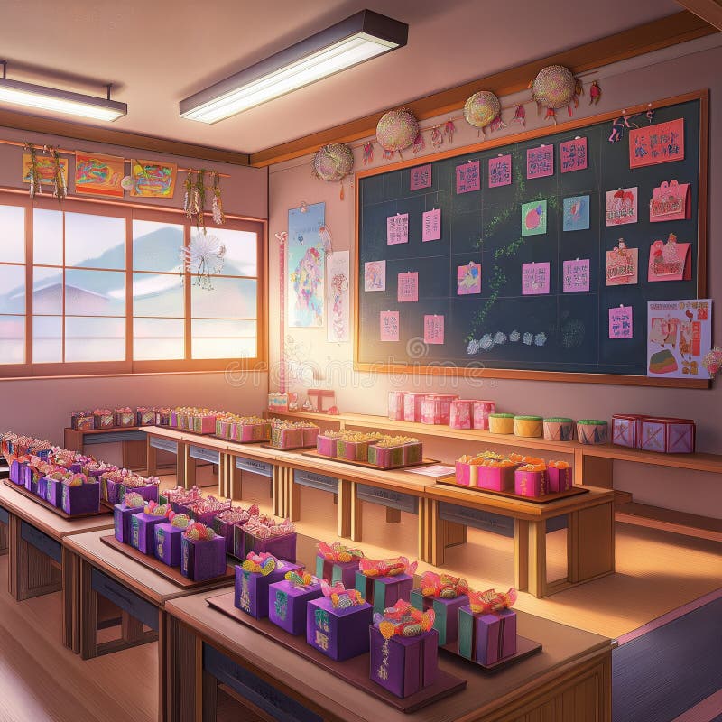 Empty Classroom Theme in Chinese New Year Stock Image - Image of seat ...