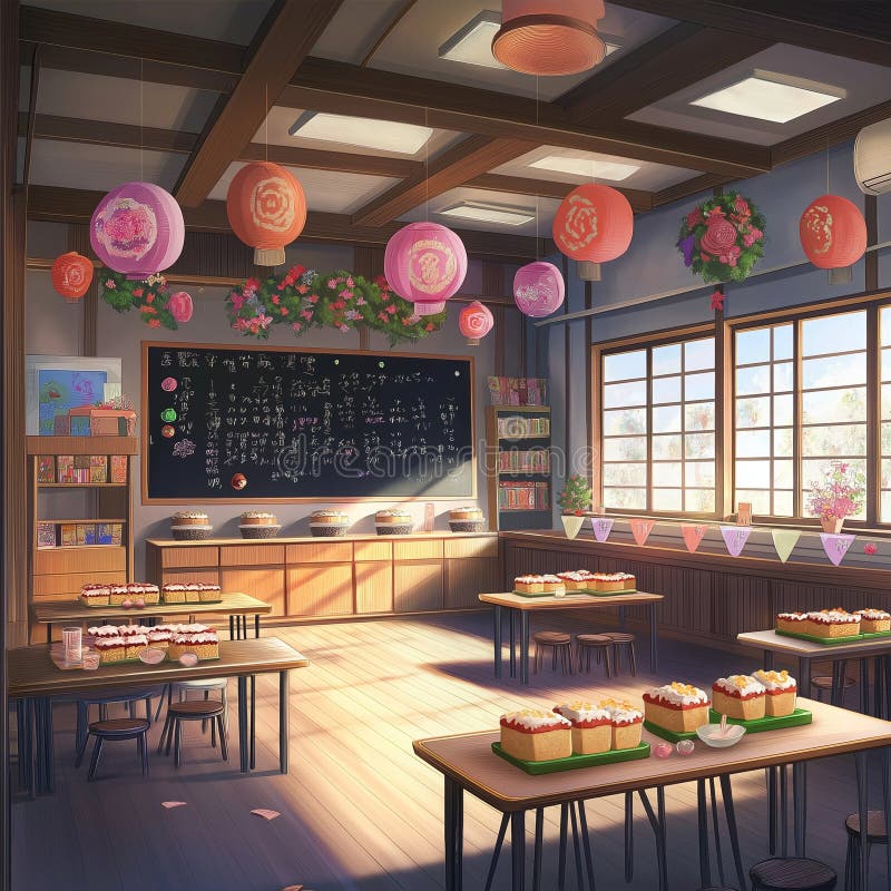 Empty Classroom Theme in Chinese New Year Stock Photo - Image of ...