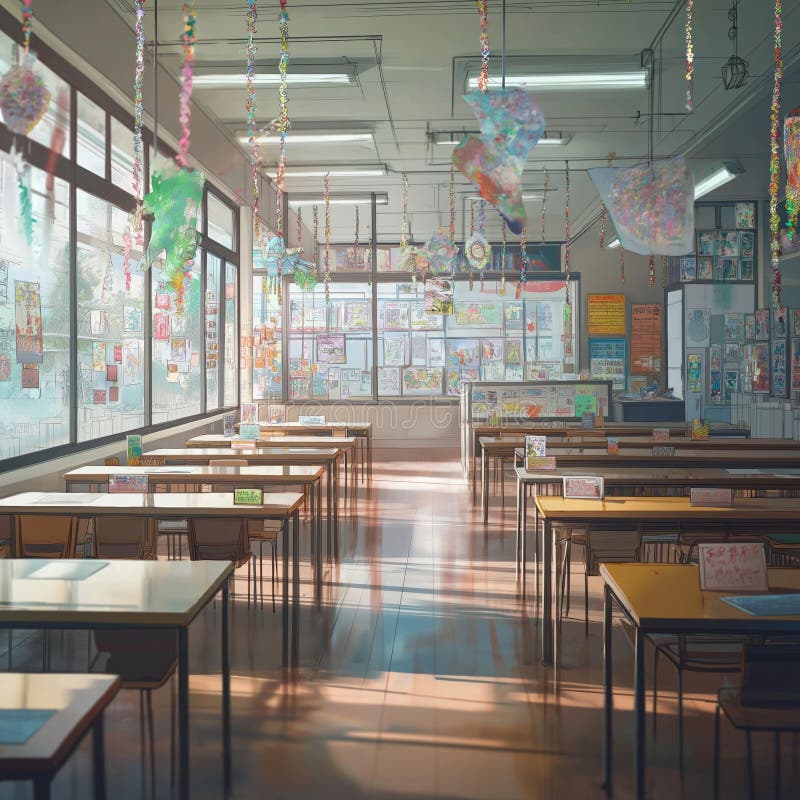 Empty Classroom Theme in Chinese New Year Stock Photo - Image of chair ...