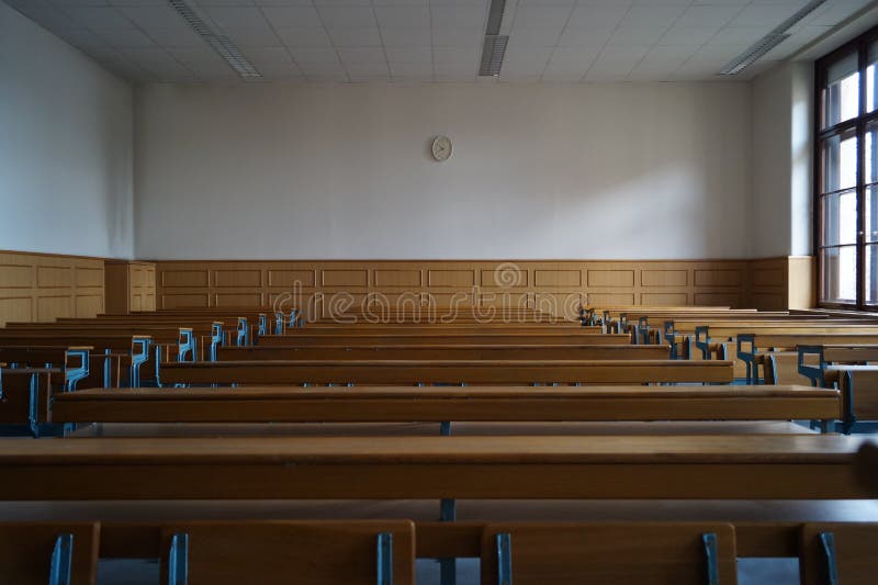 Empty Classroom in University Stock Photo - Image of meeting, indoor ...