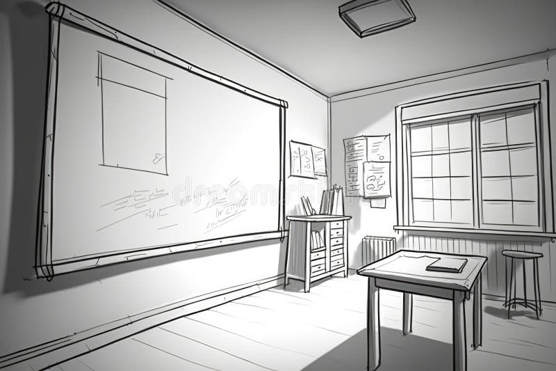 Empty Classroom with Whiteboard, Ready To Be Filled with Students Notes ...