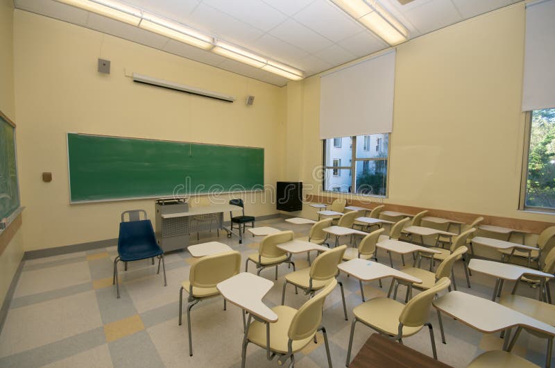 Empty Classrooms in College Stock Photo - Image of university, room ...