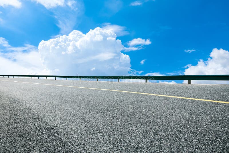Empty and Clean Asphalt Road and Sky Landscape in Summe Stock Photo ...