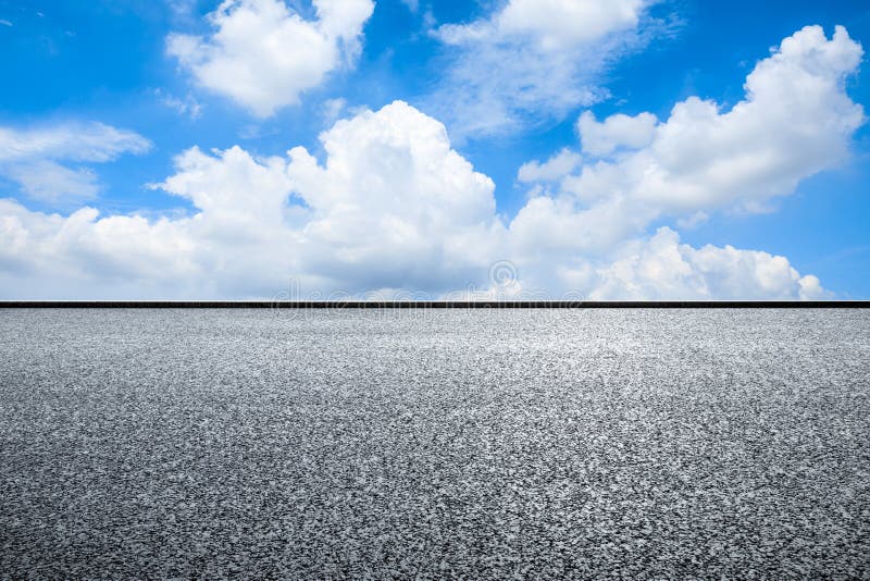 Empty and Clean Asphalt Road and Sky Landscape in Summer Stock Photo ...
