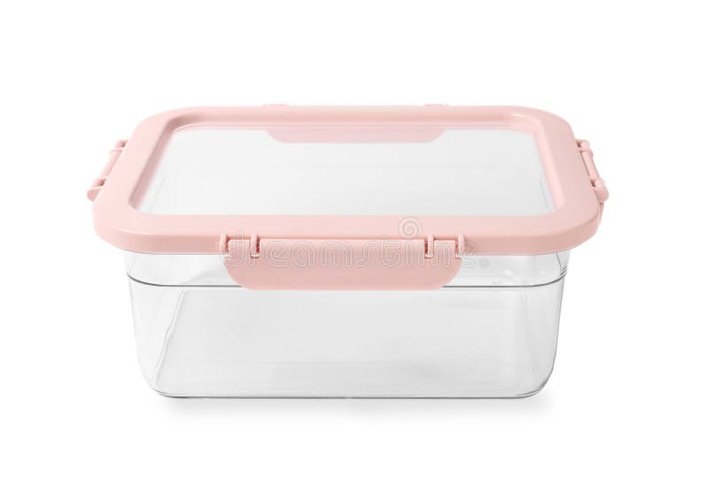 Empty Clean Box for Food on White Stock Photo - Image of dishware ...