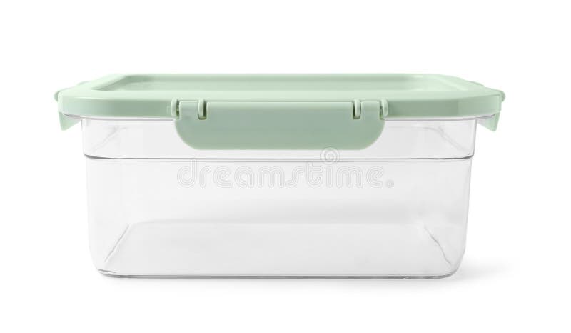 Empty Clean Box for Food on White Stock Image - Image of shape ...