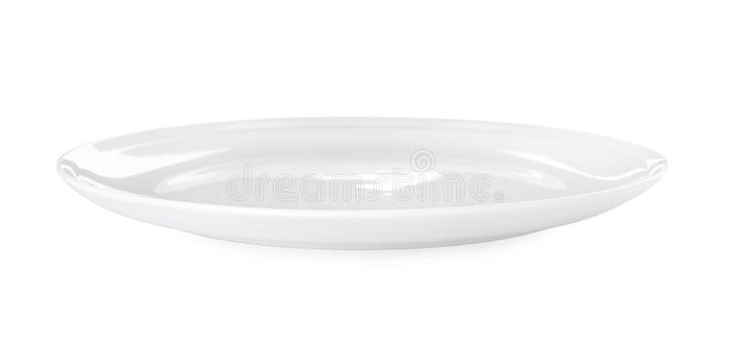 Empty Clean Ceramic Plate Isolated on White Stock Image - Image of ...