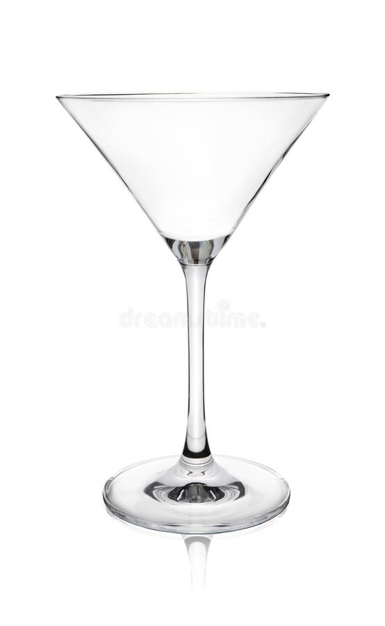 Empty Clean Cocktail Glass Isolated on White Stock Image - Image of ...