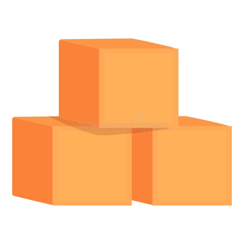 Empty Clean Cubes Icon Cartoon Vector. Castle Shape Stock Vector ...
