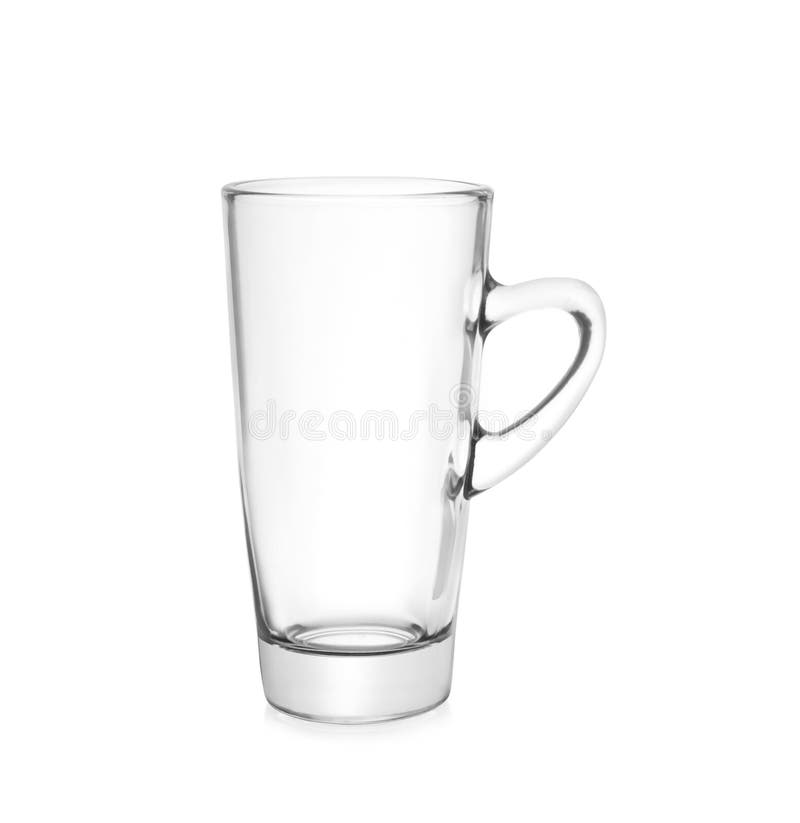 Empty Clean Glass Cup Isolated on White Stock Photo - Image of holiday ...