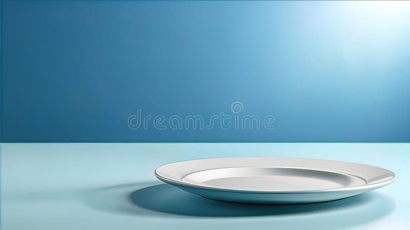 Empty Clean Plates in a Modern and Bright Kitchen Stock Illustration ...