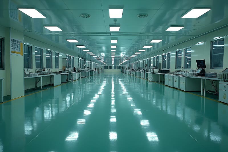 Cleanroom Manufacturing Facility Stock Illustration - Illustration of ...
