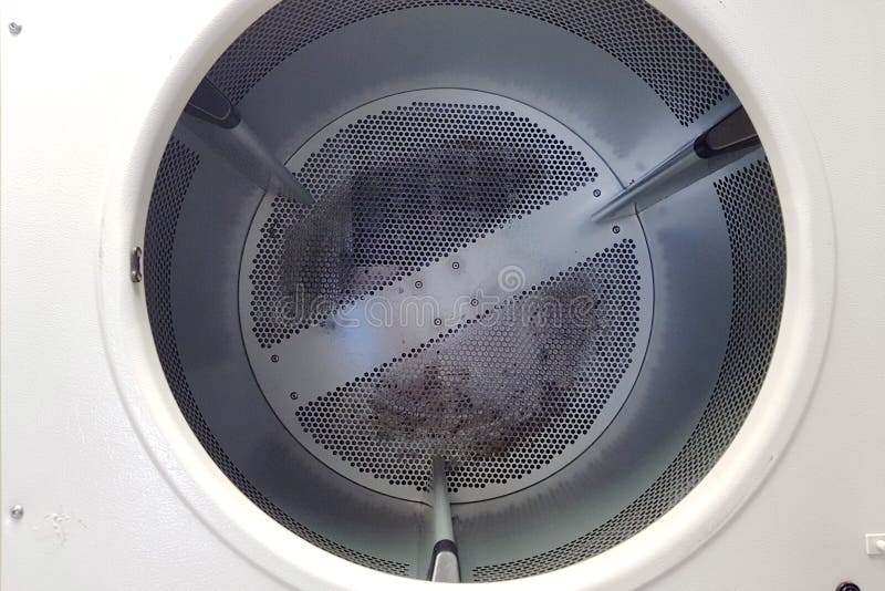 Empty Tank of Automatic Laundry Dryer. Stock Image - Image of business ...
