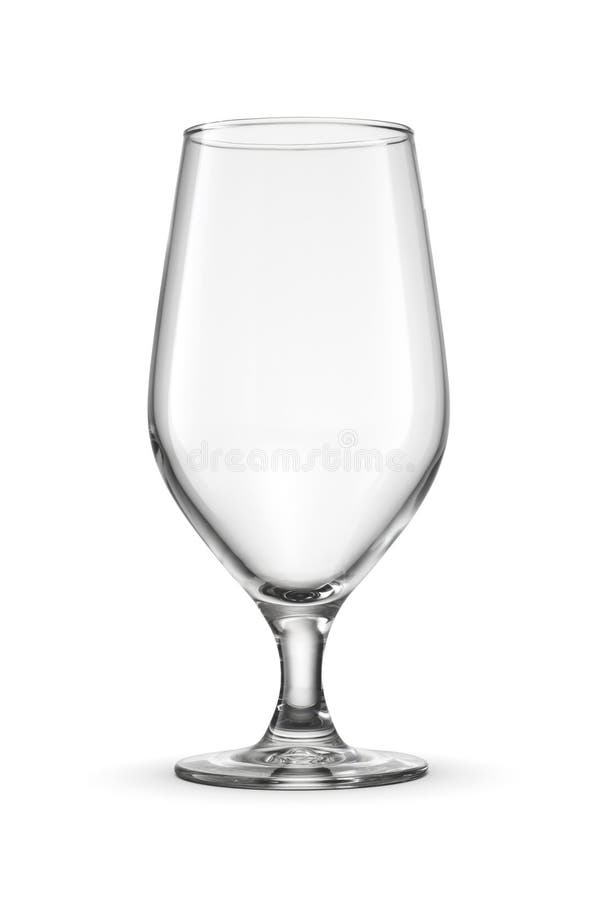 Empty Clean Weizen Glass for Beer Isolated on White Stock Image - Image ...