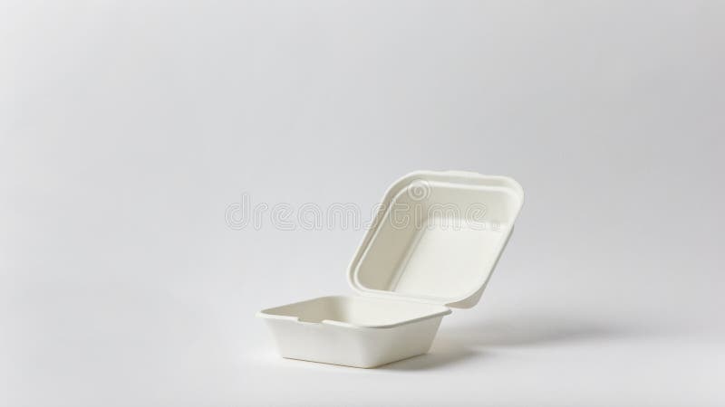 Empty Clean White Paper Food Box Stock Image - Image of container ...