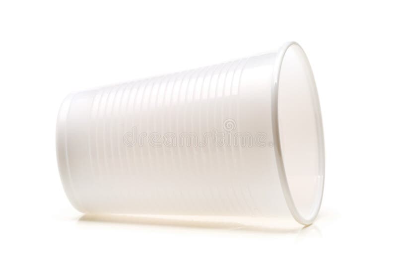 Empty, Clean, White Plastic Cup Stock Photo - Image of background ...