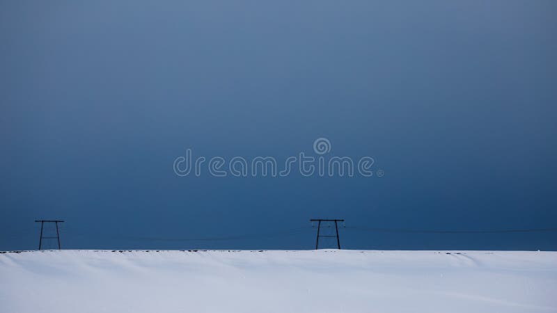Empty and Clean Winter Landscape. Stock Image - Image of environment ...