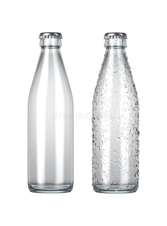 Empty Clear Beer Bottle stock illustration. Illustration of packaging ...