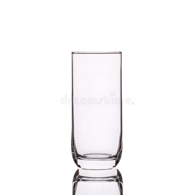 Empty Clear Drinking Glass. Studio Shot Isolated on White Stock Image ...