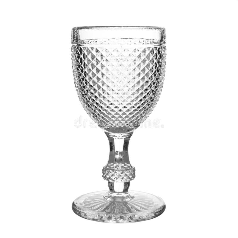 Empty Clear Glass for Alcohol Drink Isolated on White Stock Image ...