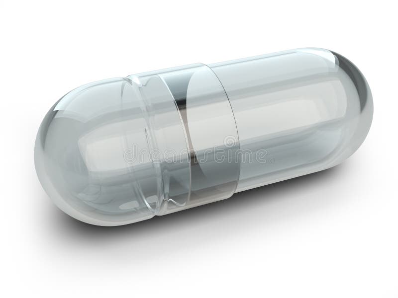 Empty Clear Medication Capsule Stock Illustration - Illustration of ...