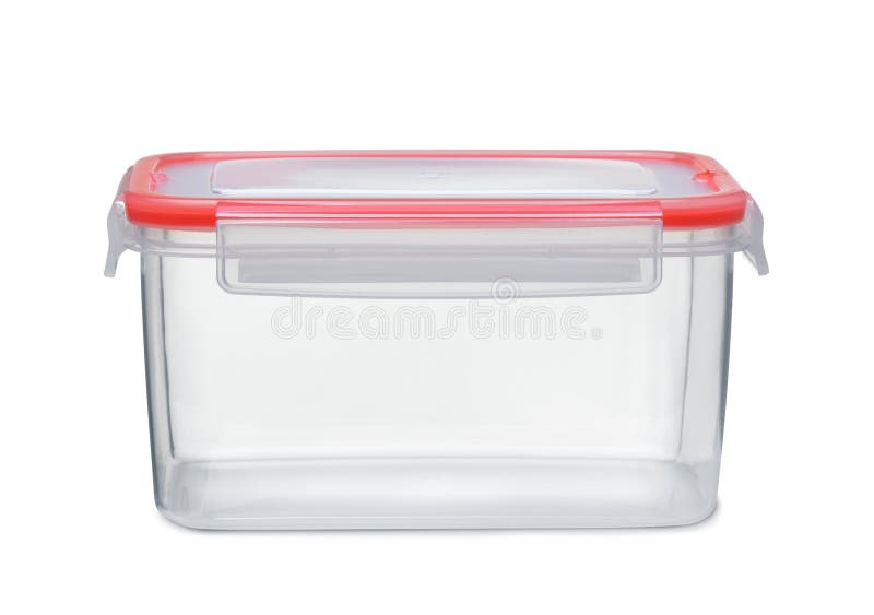 Empty Clear Reusable Plastic Storage Container Stock Image - Image of ...