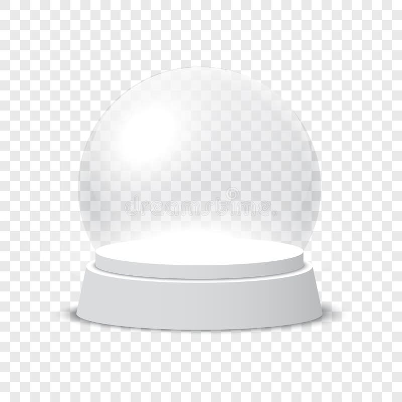 Empty Clear Snow Globe on Transparent Background, Ideal for Custom ...