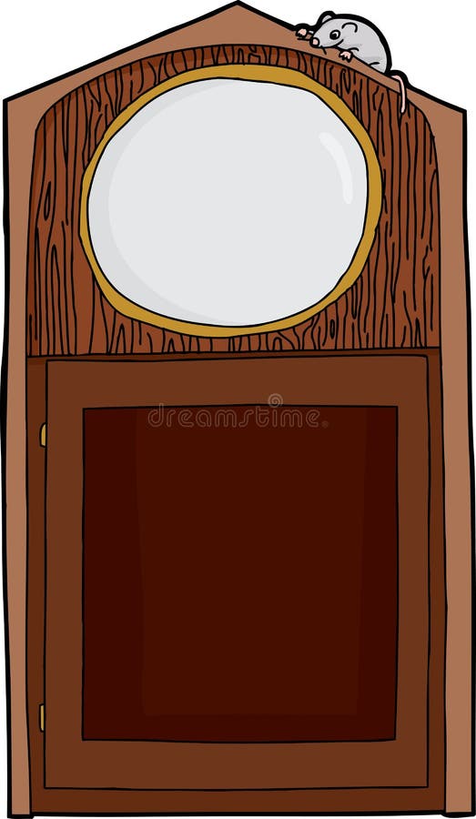 Empty Clock with Mouse stock illustration. Illustration of funny - 49526391