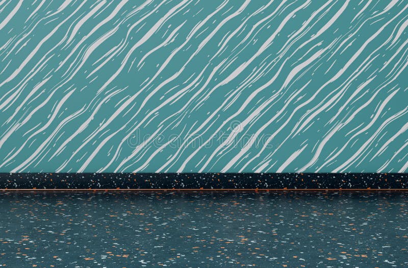 Empty Close Up Kitchen Counter with Decorative Wall and Marble Front ...