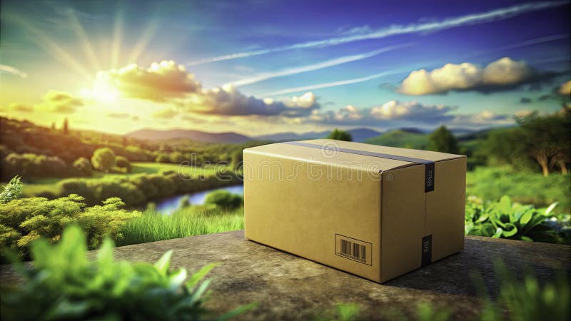 Empty Closed Cardboard Box Mockup on Transparent Background - Ideal for ...