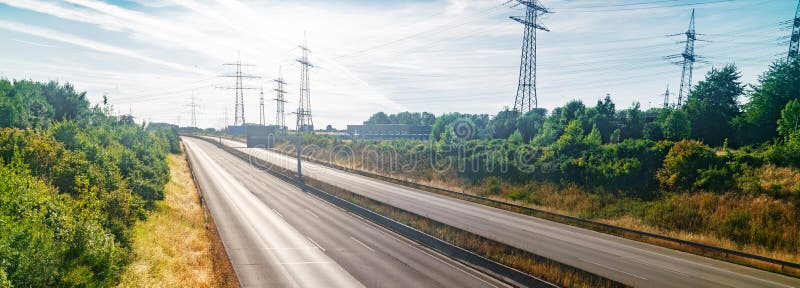 Empty Closed Highway, No Cars- Transportation Concept Stock Photo ...