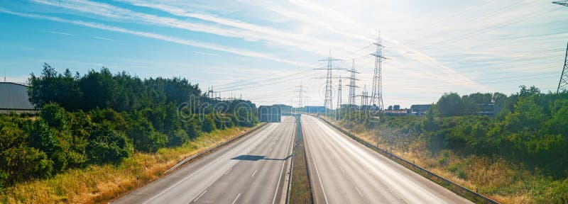 Empty Closed Highway, No Cars- Transportation Concept Stock Image ...