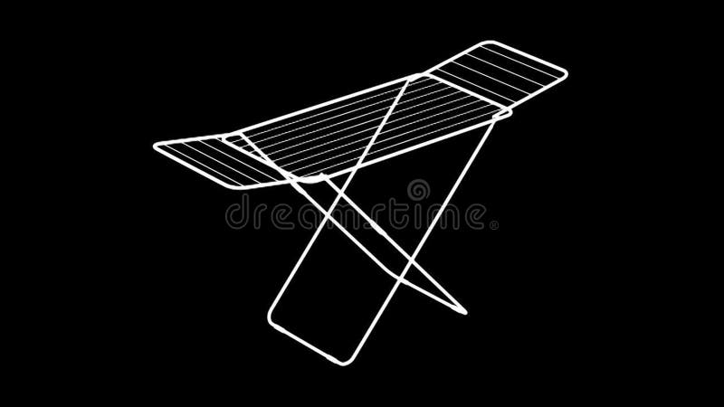 Red Empty Clothes Drying Rack Stock Footage - Video of equipment ...