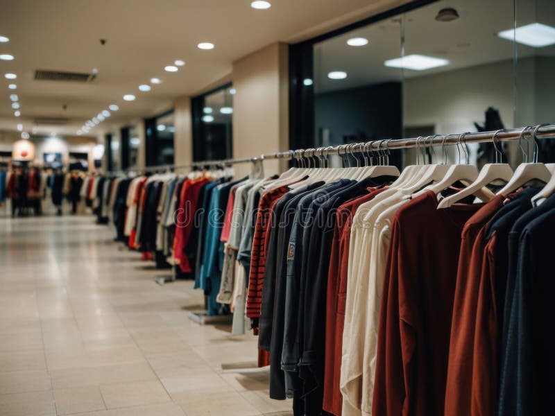 Empty Clothes Shop Numerous Hangers Concept Banner Overconsumption ...