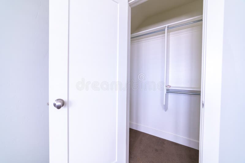 Empty Clothing Cupboard or Wardrobe Bright Interior Stock Photo - Image ...