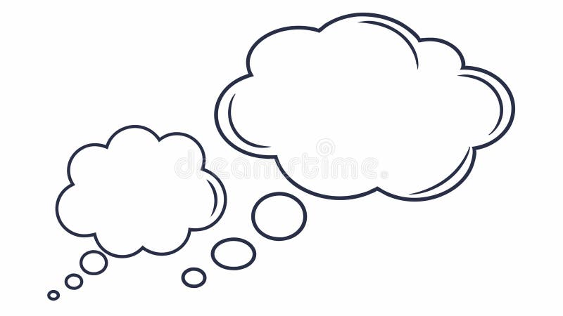 Empty Cloud Speech Bubble, Dialogue Box Outline Vector, Vector Design ...