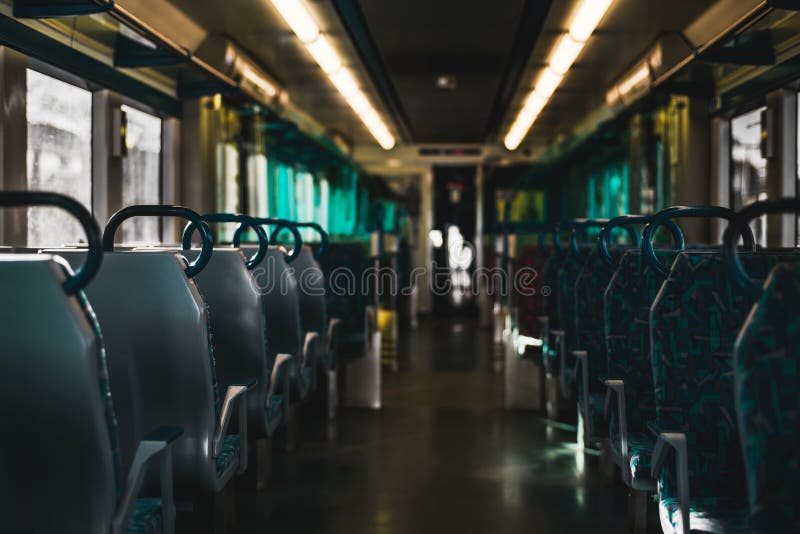 An Empty Coach of a Suburban Train Stock Photo - Image of carriage ...