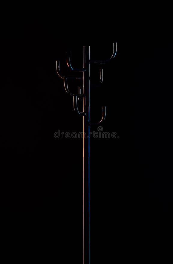 Empty Coat Rack Isolated on Black Stock Photo - Image of interior, dark ...