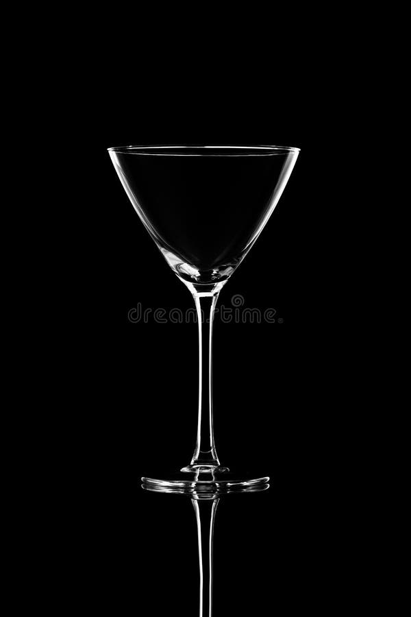 Empty and Full Martini Glass with Red Cocktail Stock Image - Image of ...