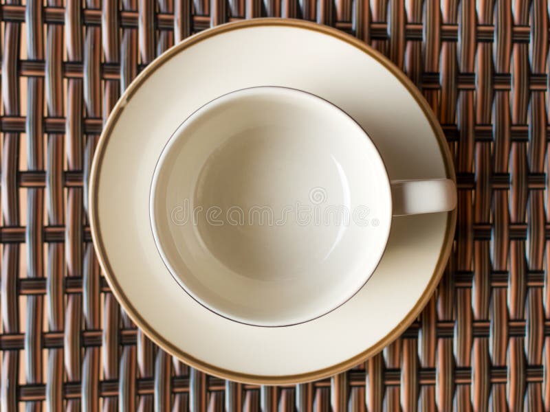Three Coffee Cups and Saucers Stock Image - Image of ready, matching ...