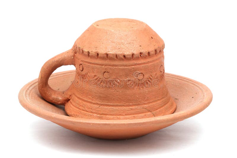 Empty Coffee Cup on a Plate Stock Photo - Image of breaking, empty ...