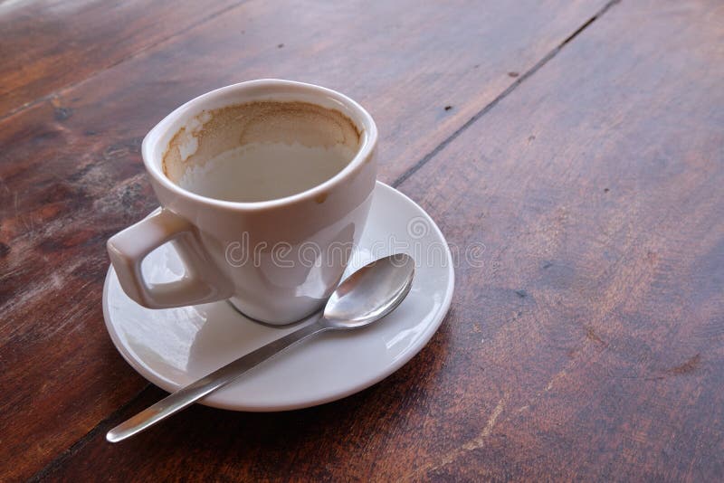 Empty coffee cup stock photo. Image of wood, angled - 140732464