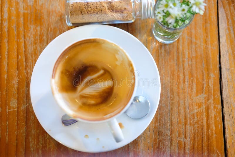 Almost empty coffee cup stock image. Image of liquid - 77976057