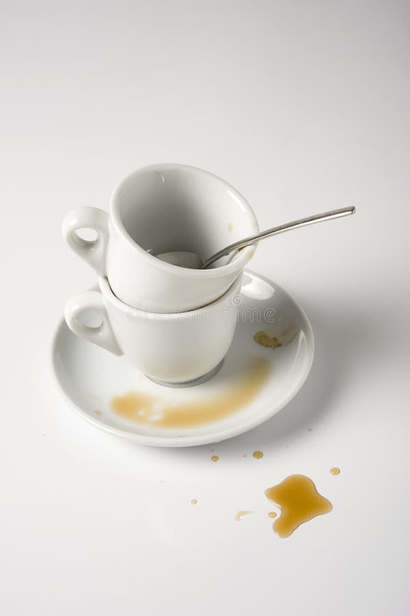 Empty coffee cups stock image. Image of break, background - 16619409