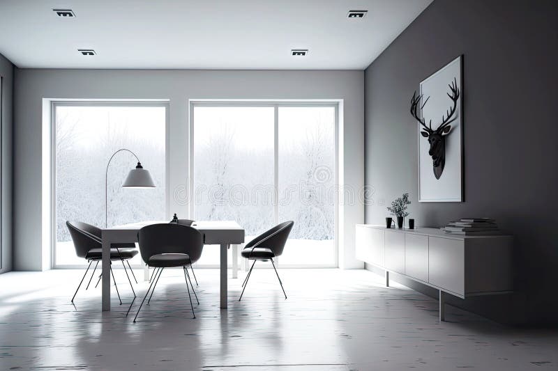 Empty Cold Worke with Minimalistic Interior in Office Stock ...